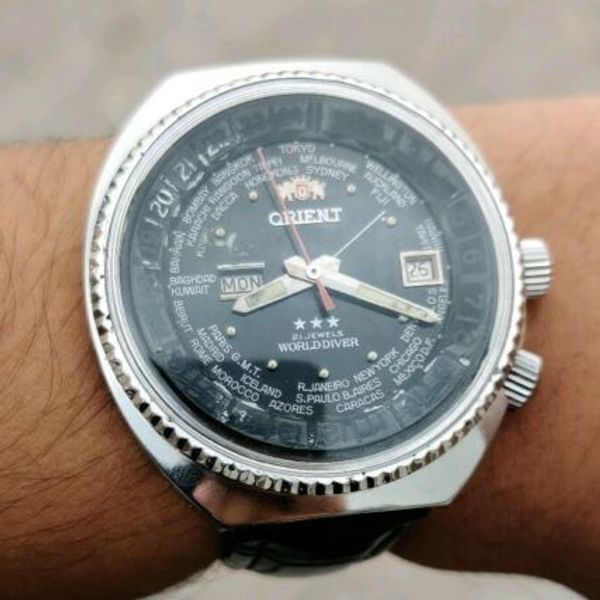 Vintage Orient World Diver Automatic Movement No. 1942 Japan Made Watch ...
