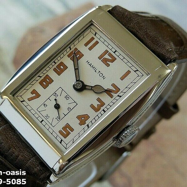 Vintage 1930 HAMILTON GLADSTONE, Stunning Silver Dial, Serviced, 1 Year ...