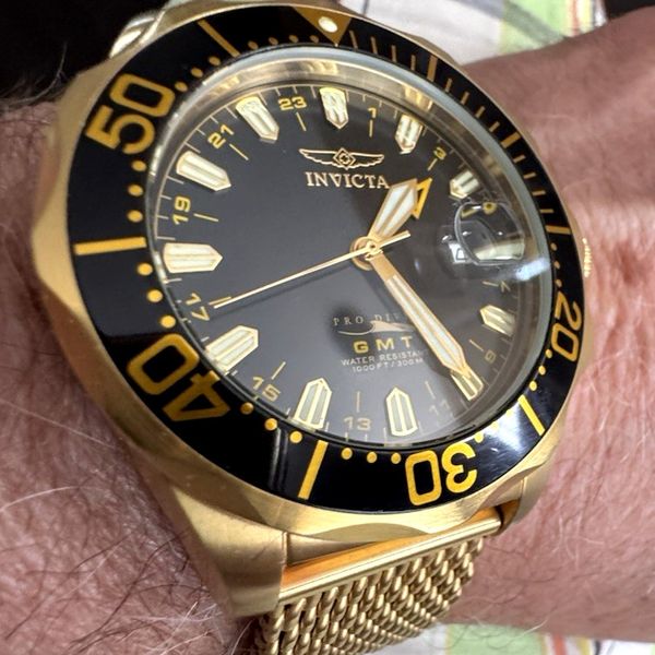 INVICTA Pro Diver Men Model 6360 GMT 300M Men's Watch UNIQUE 48MM RARE ...