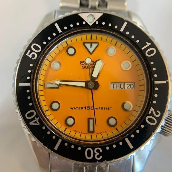 Seiko 6458-600A QUARTZ DIVERS Watch 150M Operation Tracking from Japan ...
