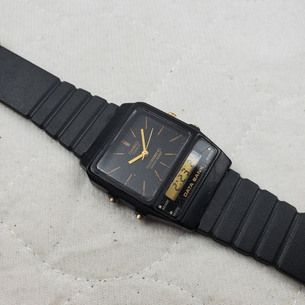 VINTAGE CASIO DATABANK AB-10W ANA-DIGI TELEMEMO 20 MEN'S WATCH NEW BATTERY | WatchCharts Marketplace