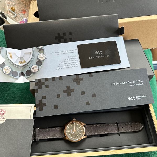 Rare Christopher Ward C63 Bronze COSC Chronometer w/Sapphire Dial, exc ...