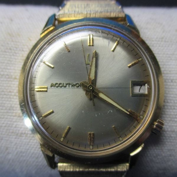 Bulova Accutron Watch, 14K Gold Case, 1967, IBM Recognition For 25 ...