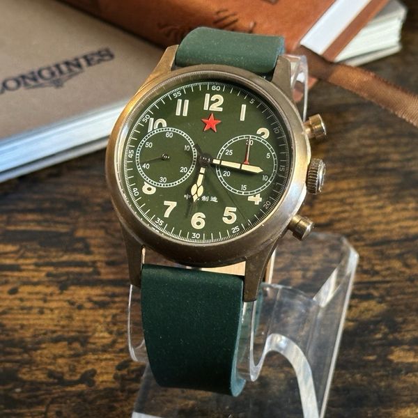 Mechanical Red Star 1963 Bronze Cusn8 Seagull ST19 Chronograph FKM ...