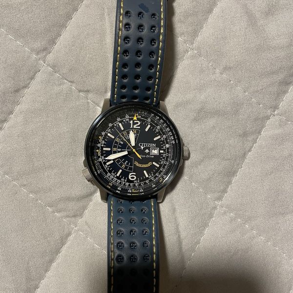 Citizen Nighthawk Blue Angels Promaster Leather Men's Watch Eco Drive ...