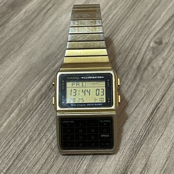 CASIO DBC-611G DATABANK CALCULATOR GOLD DIGITAL WATCH | WatchCharts ...