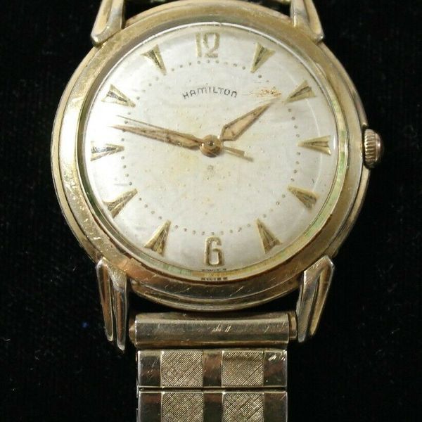 Vintage 70s Hamilton Automatic 10K RGP Men's Watch Swiss w/Stretch Band ...