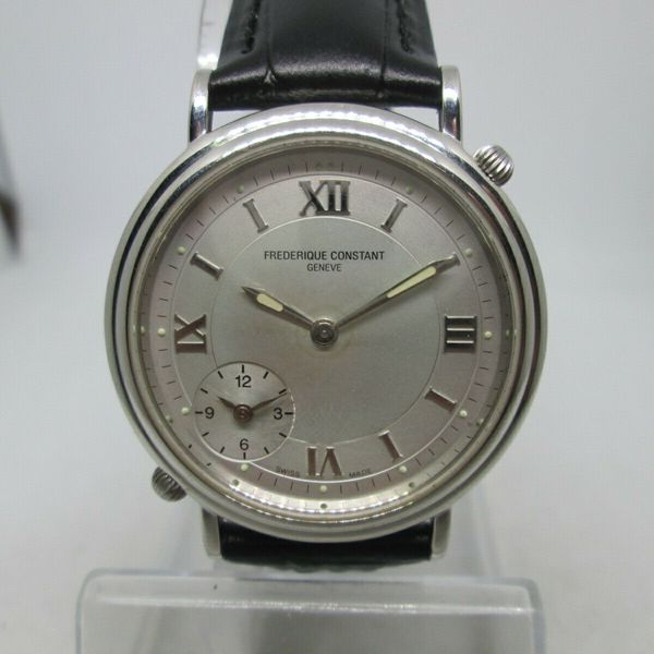 FREDERIQUE CONSTANT DUAL TIME REF#FC205X35/6 STAINLESS STEEL QUARTZ ...