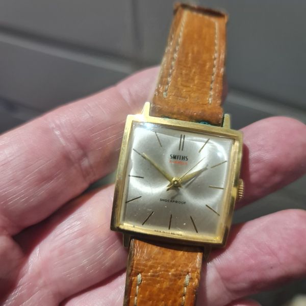 Vintage Smiths 21 Jewels Mechanical Square Dial Watch Non Runner Needs ...