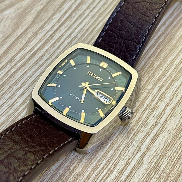 Seiko Recraft Automatic Green Dial Brown Leather Strap Men's Watch SNKP27 | WatchCharts Marketplace