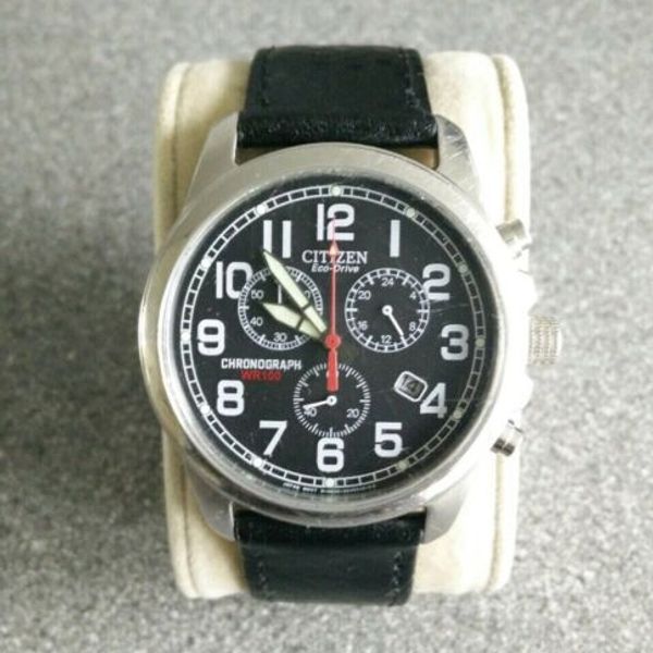 Men's Citizen Eco-Drive Chronograph Watch Date Window WR 10 Bar ...