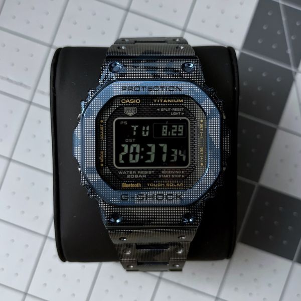Casio G-Shock GMWB5000TCF2JR, full set (blue camo titanium ...