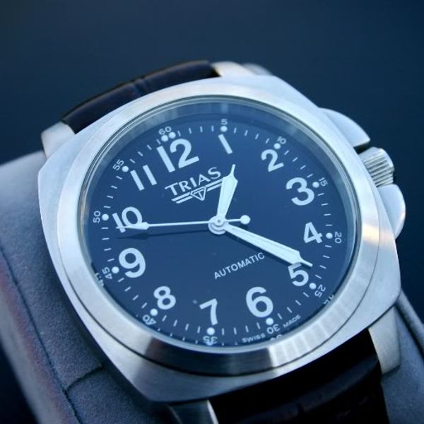 SOLD: Military/Pilot Style Swiss Made Trias with 17J ETA Automatic ...