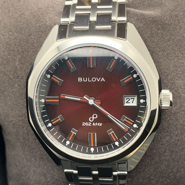 Bulova Men's Precisionist Jet Star Watch 96B401 Red Dial, 40mm ...