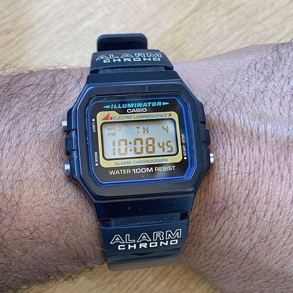 Vintage Casio Illuminator Watch Black Casio W-741 Model 1275 Men's ...