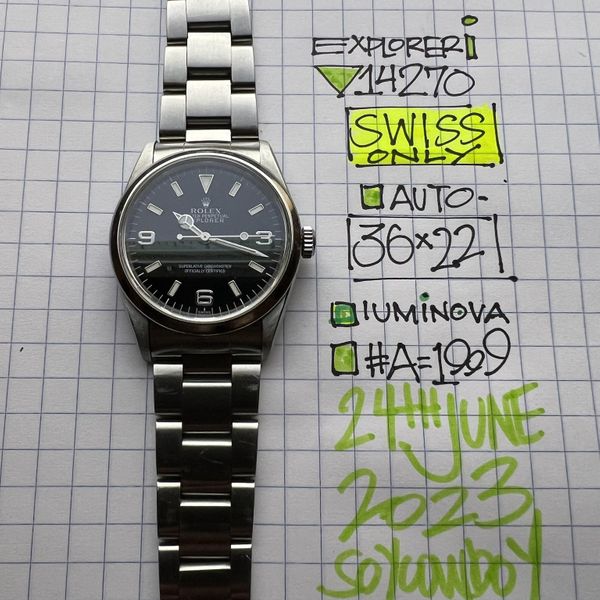 [WTS] Rolex Explorer SWISS ONLY Dial 1 ref. 14270 A-serial 1999 | WatchCharts Marketplace