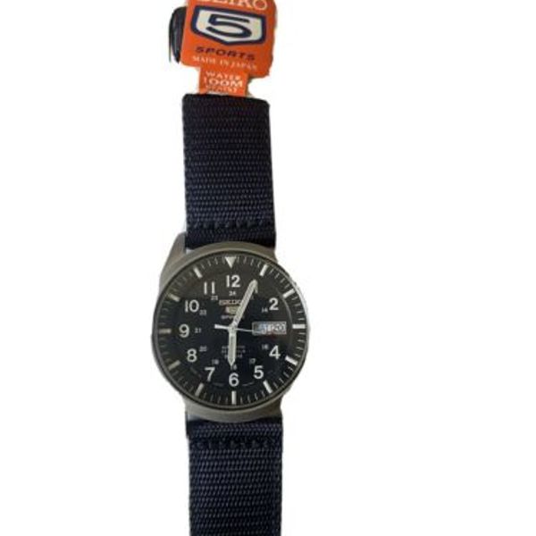 Seiko 5 SNZG11J1 Automatic Blue Dial and Band Mens Made in Japan Watch ...