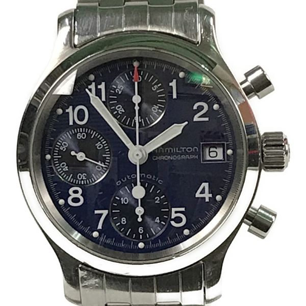 [Used] HAMILTON Hamilton Chronograph Blue Automatic Men's Watch with ...