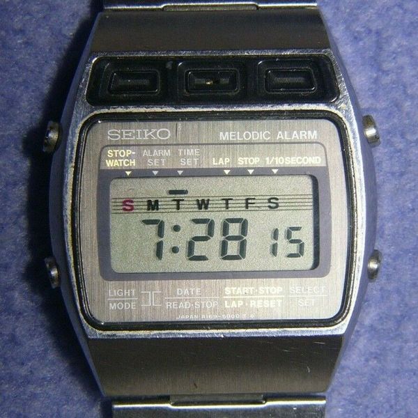 Vintage Seiko Melodia A169-5000 Melodic Alarm LCD Digital Watch As-Is ...