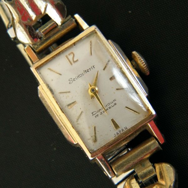 VINTAGE SEIKO MERIT LADIES MECHANICAL WIND UP WATCH ~ 17 Jewels Not ...