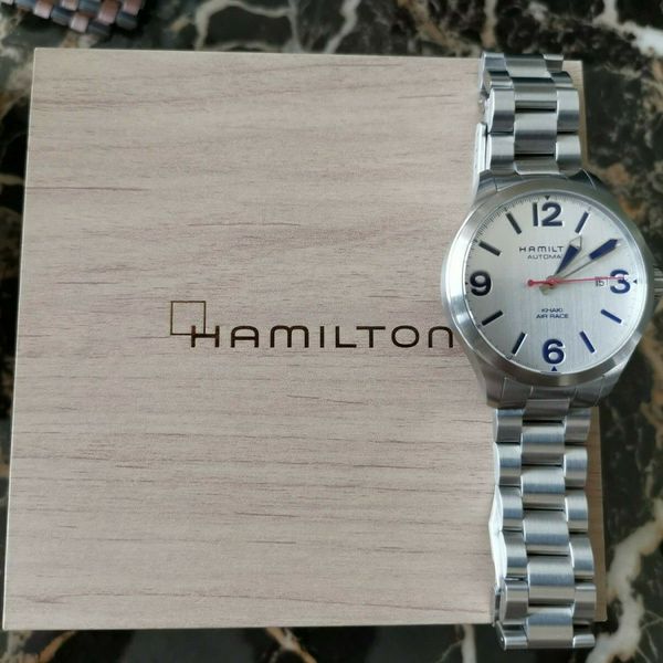 Hamilton Khaki Aviation Air Race Steel Automatic Mens Watch Date ...