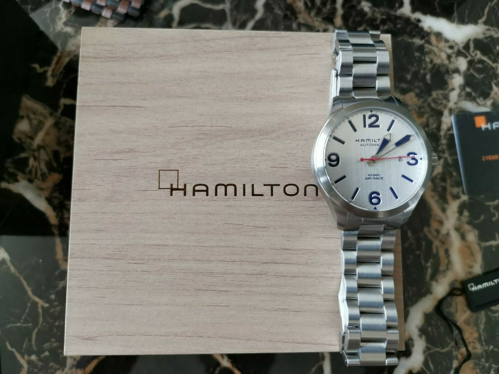 Hamilton Khaki Aviation Air Race Steel Automatic Mens Watch Date ...