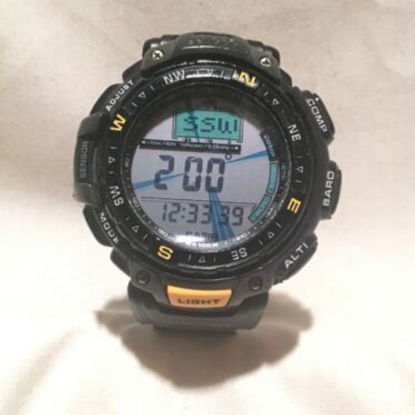 Vintage Casio Pathfinder Pag 40 2271 Module Alti Baro Compass Mens