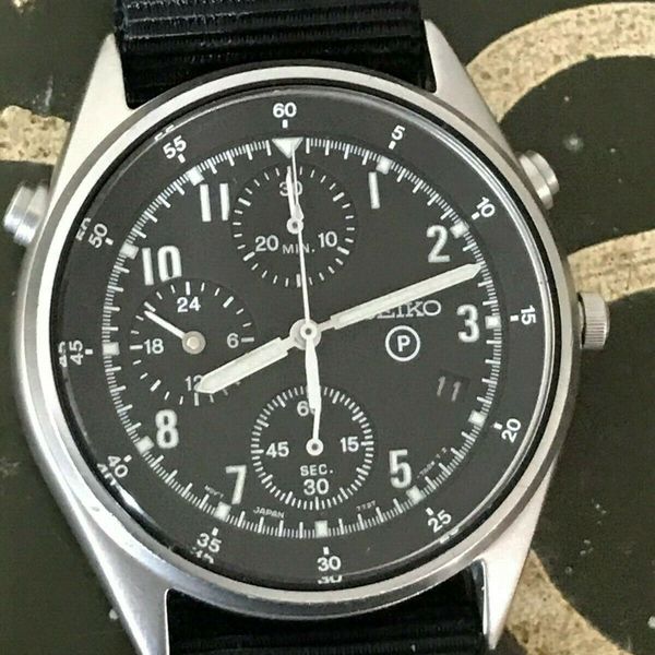 Excellent - Seiko 7T27-7A20 Gen 2 RAF/RN issued aircrew chronograph ...
