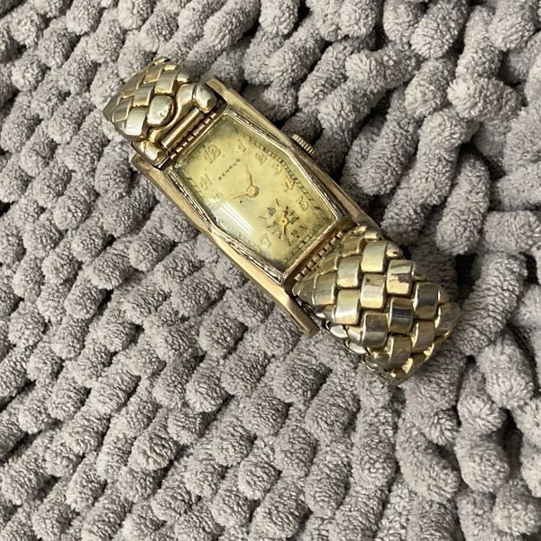 WW II era wristwatch BENRUS 17 jewels AC 13 SWISS watch fancy case 10 K ...