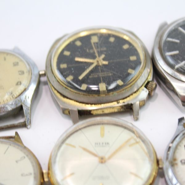 Mens Vintage Watch Heads Mechanical Seiko Timex SPARES & REPAIRS x 8 ...