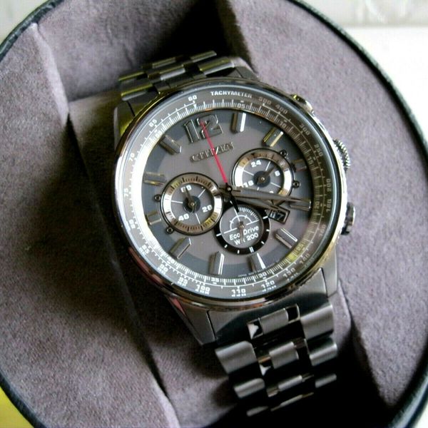 Citizen Men's CA4377-53H 'NIGHTHAWK' Grey IP Chronograph Eco-Drive N.W ...