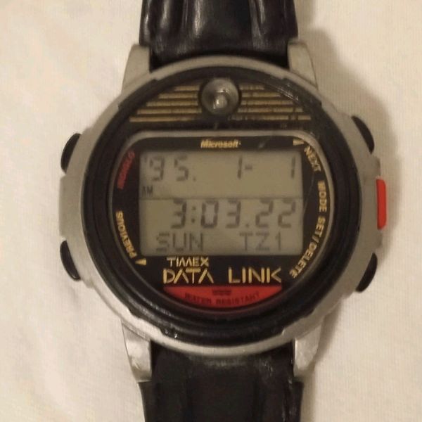 Vintage Men's Timex Data Link Microsoft RARE WATCH. Works | WatchCharts ...