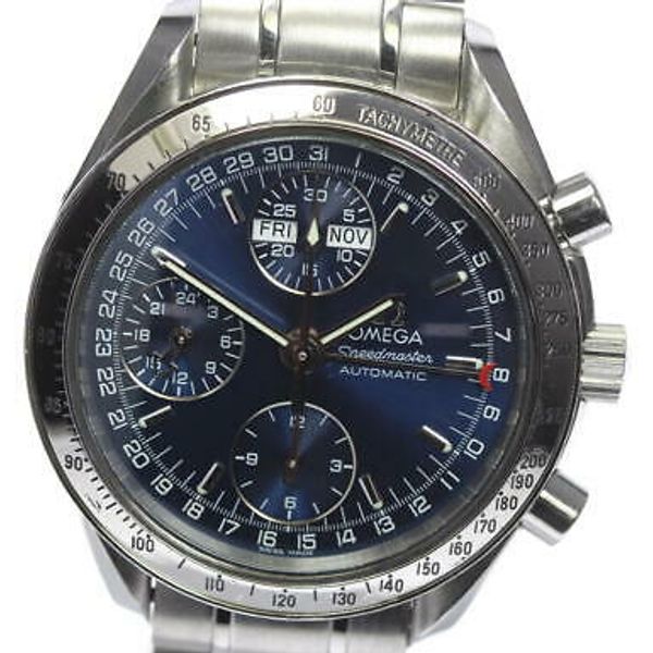 OMEGA Speedmaster 3523.80 Triple calendar Navy Dial Automatic Men's ...