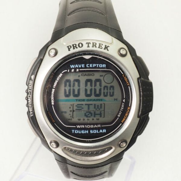 CASIO PRO TREK PRW-200J-1JR World Time Radio Control Thermometer Men's ...
