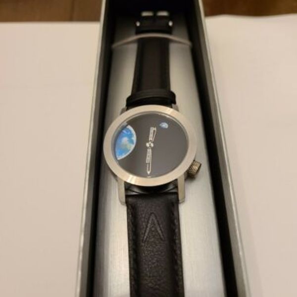 AKTEO J.C.Mareschal Design Earth, Moon & Satellite Quartz Watch ...