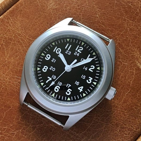 Custom Field Watch - NH35 Movement, Sapphire, Bead Blasted Steel Case ...