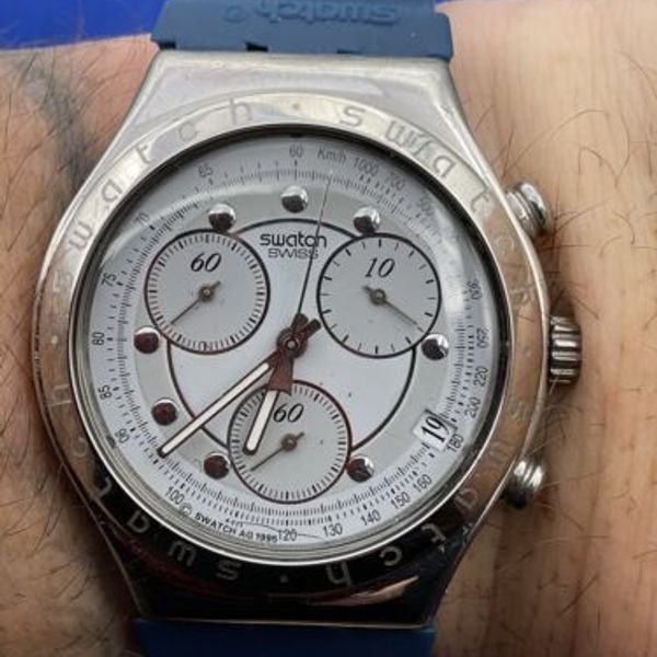 Vintage Swatch Irony With New Swatch Silicone Strap And Battery ...