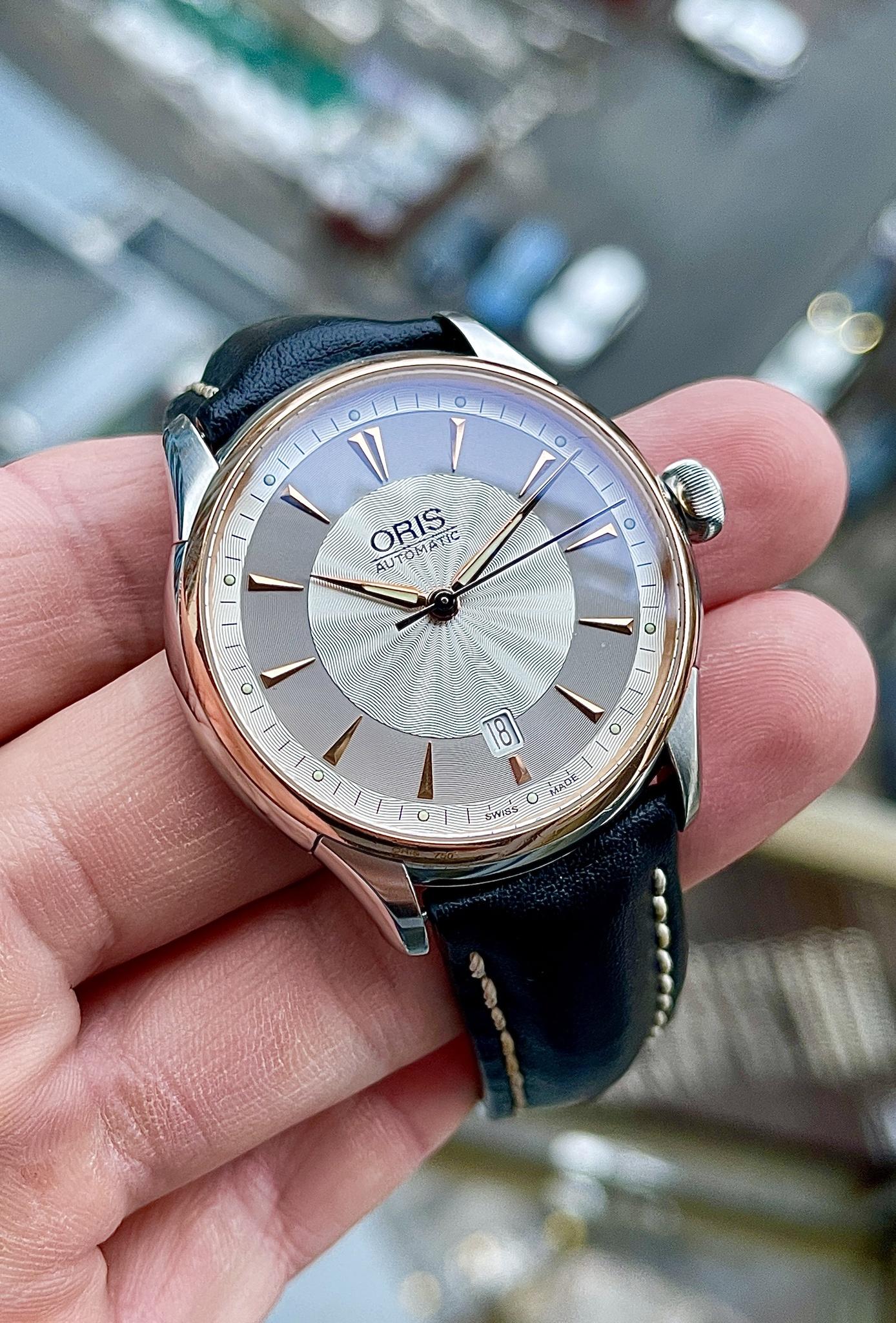[WTS] Oris Artelier Date 7591 AUTOMATIC Bezel 18K ROSE GOLD , FULL SET, REDUCED, ONLY $775 ...
