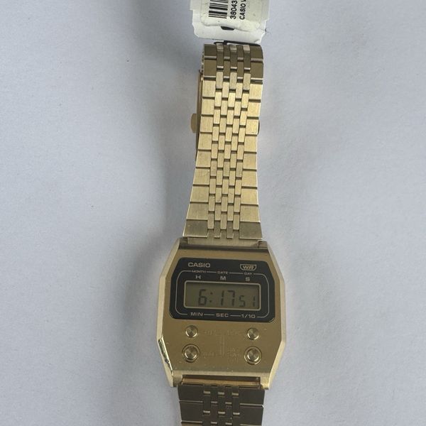 Casio Vintage Premium Full Metal Retro Stainless Steel Gold Watch ...