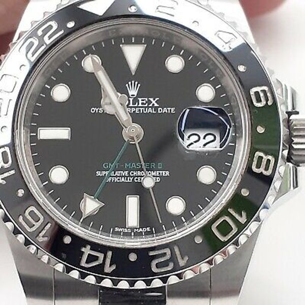 Rolex GMT Master II 40 mm Ceramic Bezel Steel Black Watch 116710 Mixed ...