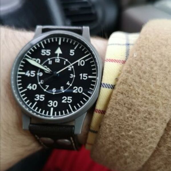 Laco Paderborn Flieger Pilot Watch Type B 42mm ETA Automatic WW2 German ...