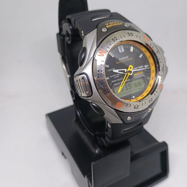 Casio SPF-51 Yacht Timer Sea Pathfinder Twin Sensor Analog-Digital ...