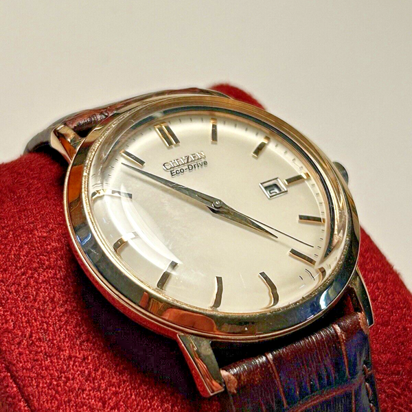 Vintage 2004 CITIZEN Eco-Drive Menâ s 42mm Quartz Watch Date RGP Case ...