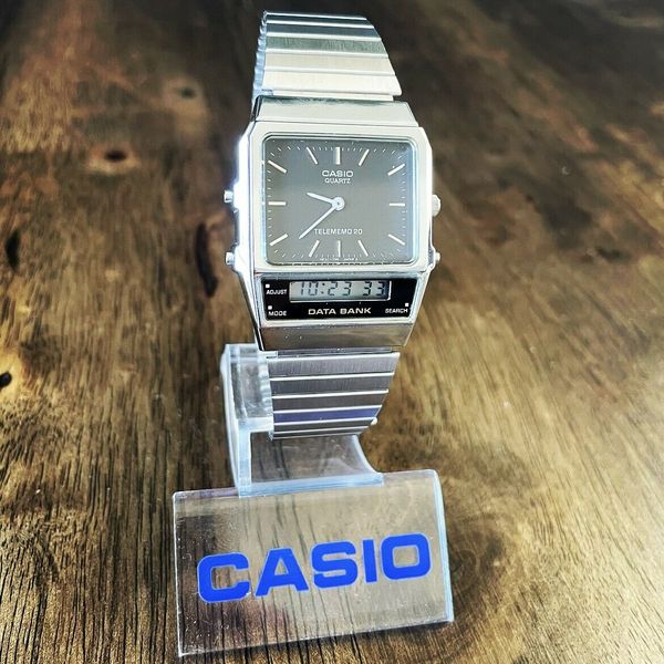 CLEAN Vintage 1987 Casio AB-100 Digital Data Bank Watch Made in Japan ...