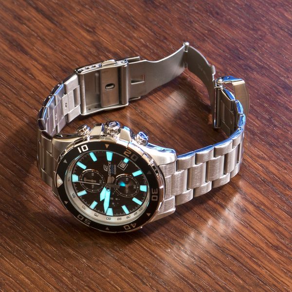 FS. Casio EFM-501D-1AVEF Diver watch modified with Super-Lume ...