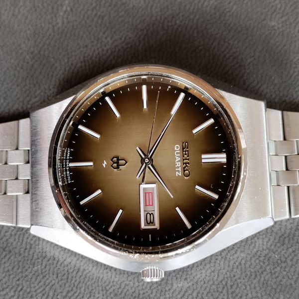 Seiko 0843-8070 Quartz QT, Brown Sunburst Dial, from 07/1976, HEQ, 36mm ...