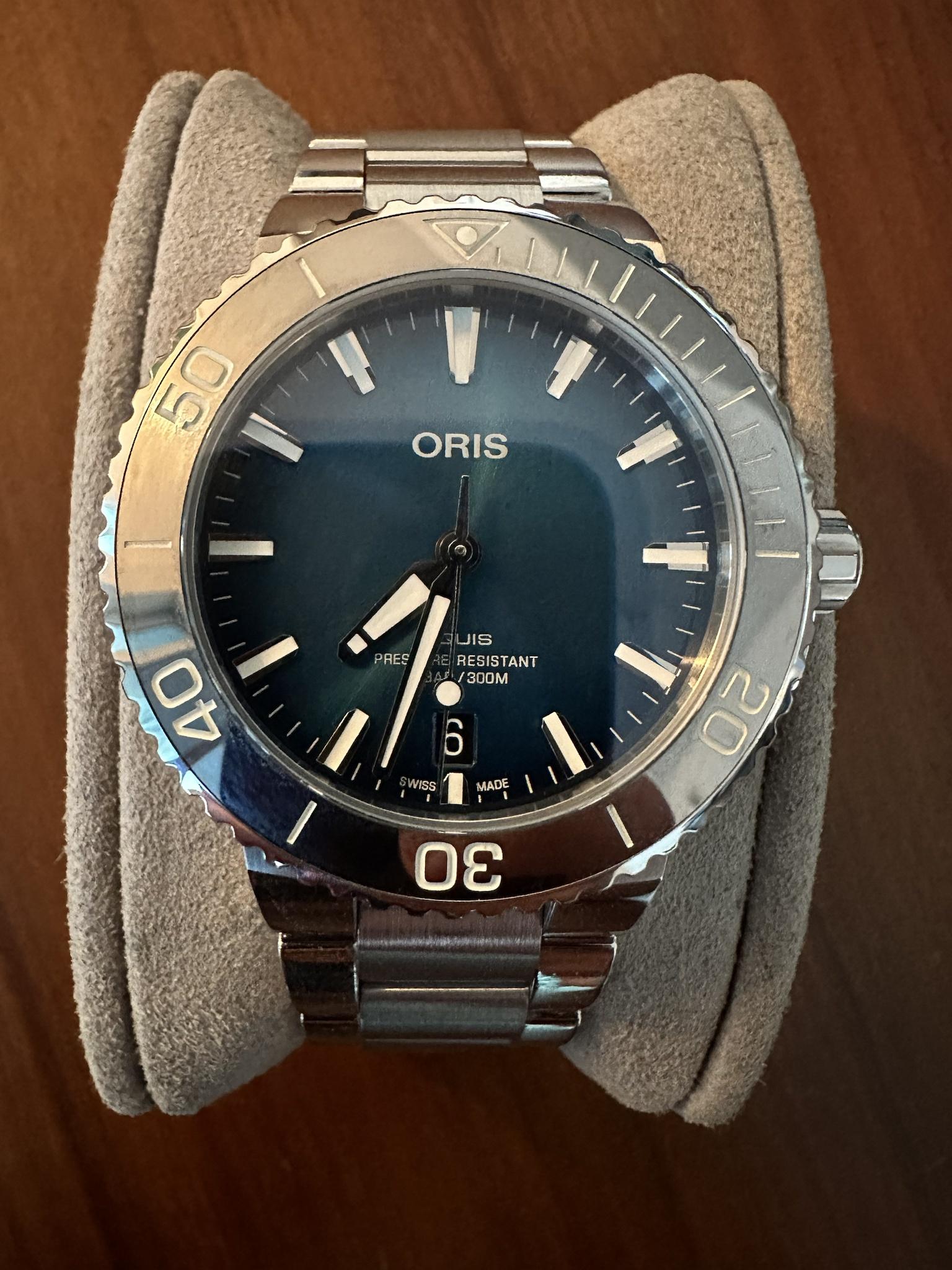 [WTS] Oris Aquis Date 39.5 Blue Dial Tungsten Bezel | WatchCharts ...