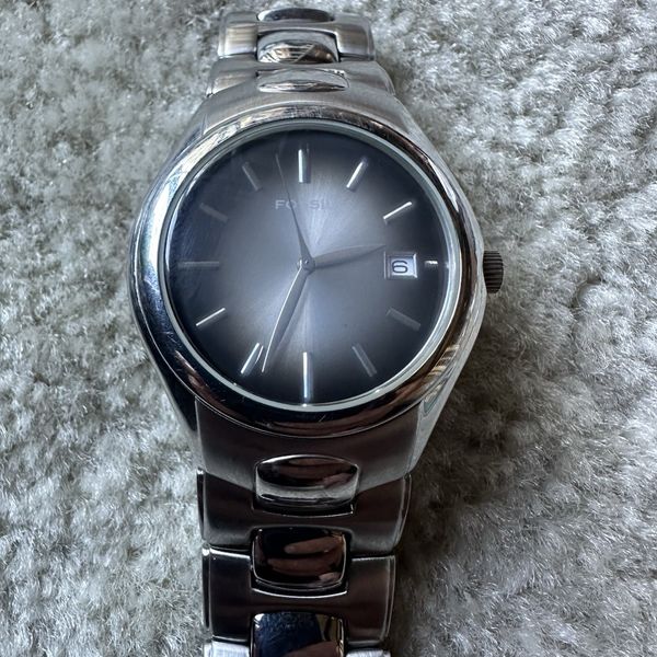 Fossil Arkitekt FS-4203 Menâ s Stainless Steel Watch Green Dial Date ...