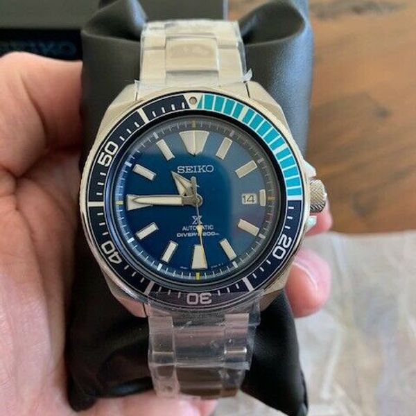 Seiko SRPB09 Prospex Samurai Blue Lagoon Divers Watch NWT Never Used, In Box | WatchCharts ...