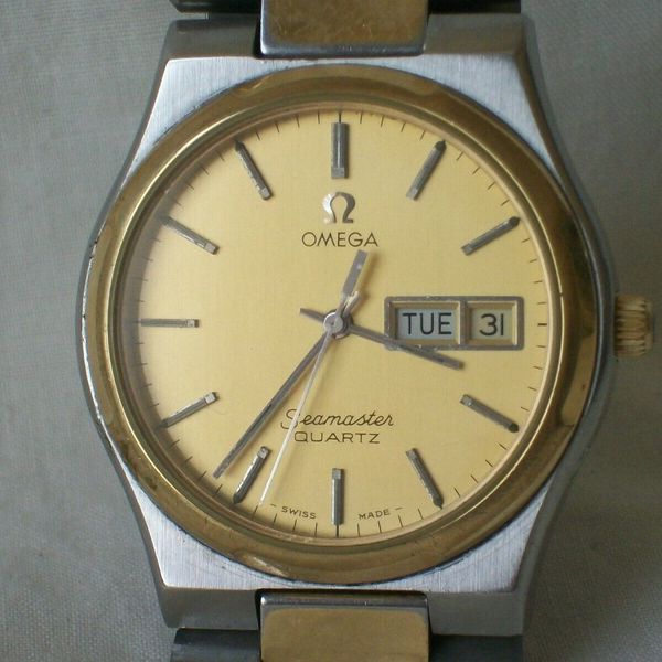 A Gents/Mens 1970’s Omega Seamaster Quartz Gold & S.Steel Wrist Watch ...